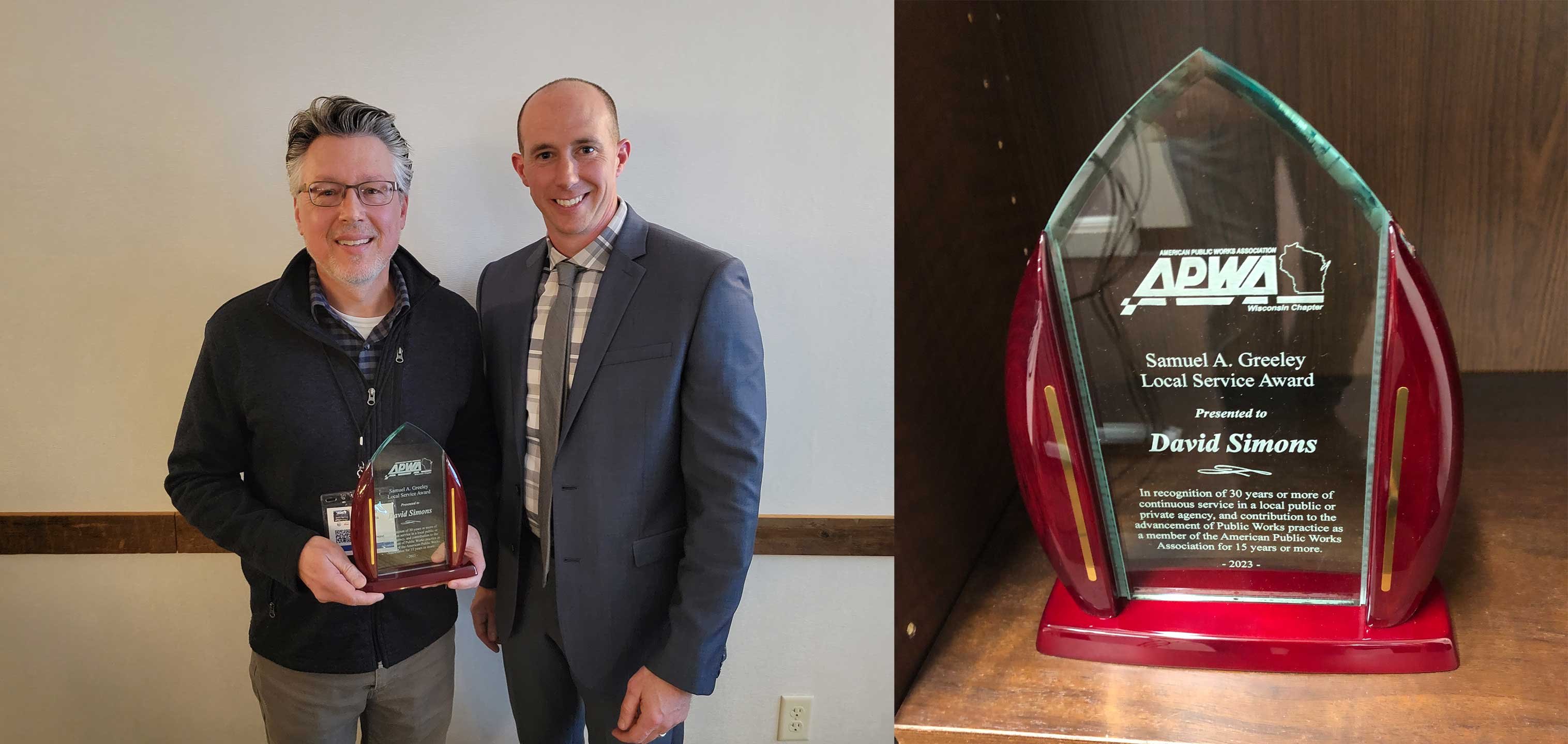 Dave Simons Honored with the 2023 Samuel A. Greeley Local Service Award