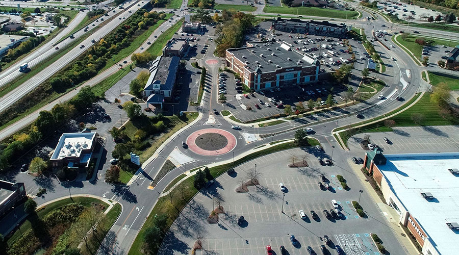 Golf Road and Golf Court Roundabout